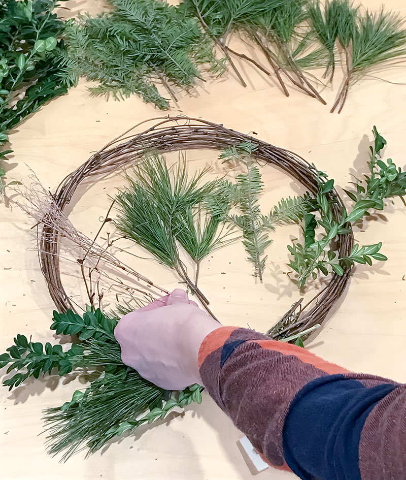 How To Make A Basic Fresh Winter Wreath - A Pretty Fix