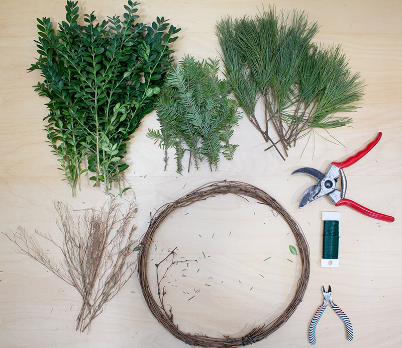 How To Make A Basic Fresh Winter Wreath - A Pretty Fix