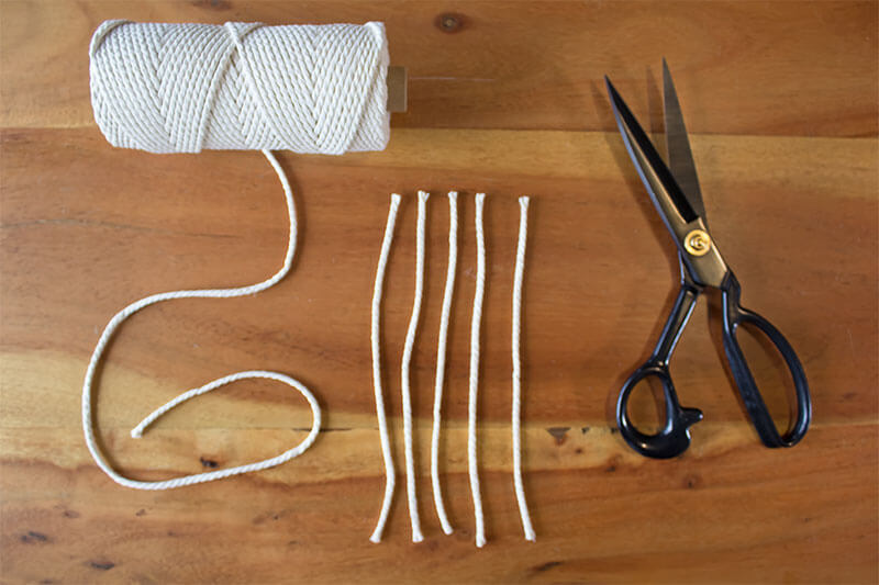 Macrame Candy Cane Ornament DIY - A Pretty Fix