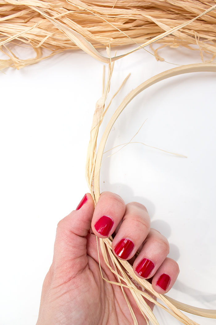 Modern Boho Raffia Wreath DIY - A Pretty Fix
