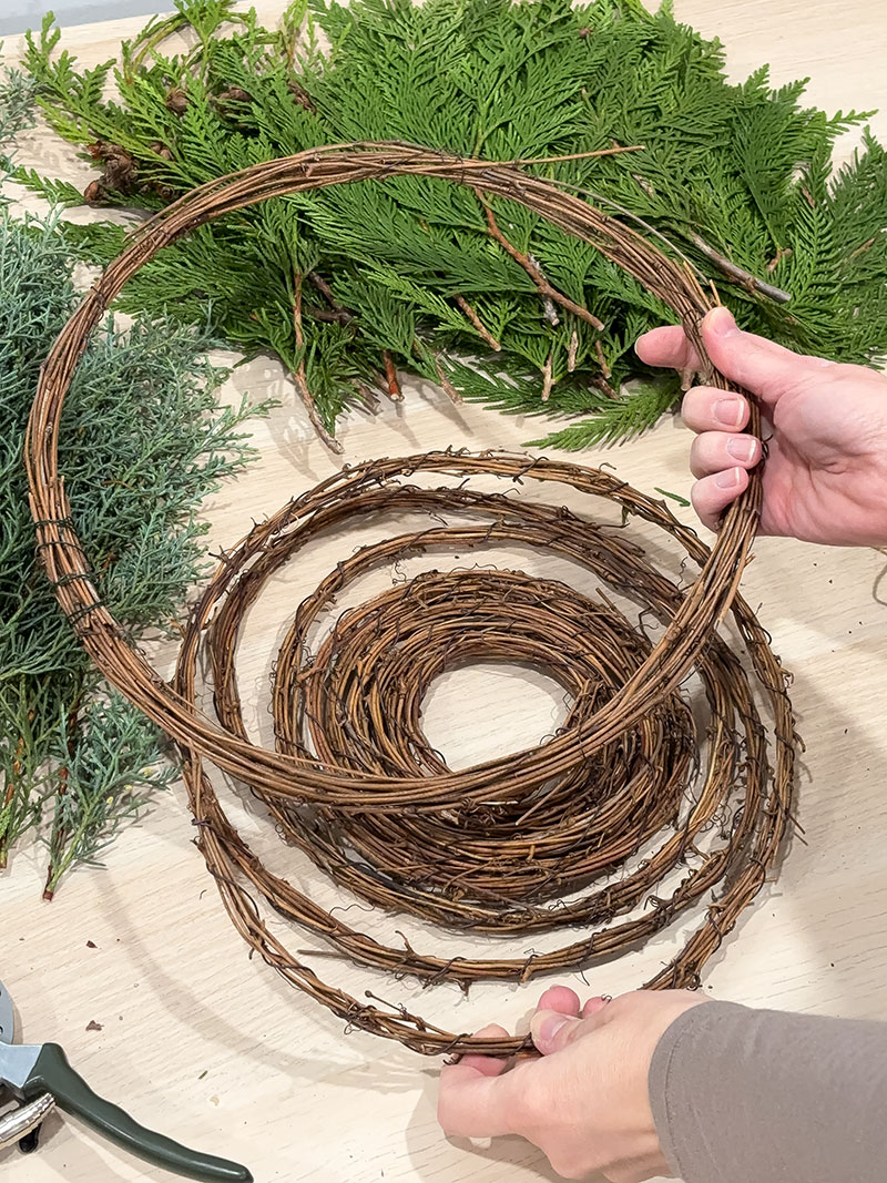 How To Make a Crescent Evergreen Wreath (Easy Step-by-Step Tutorial ...