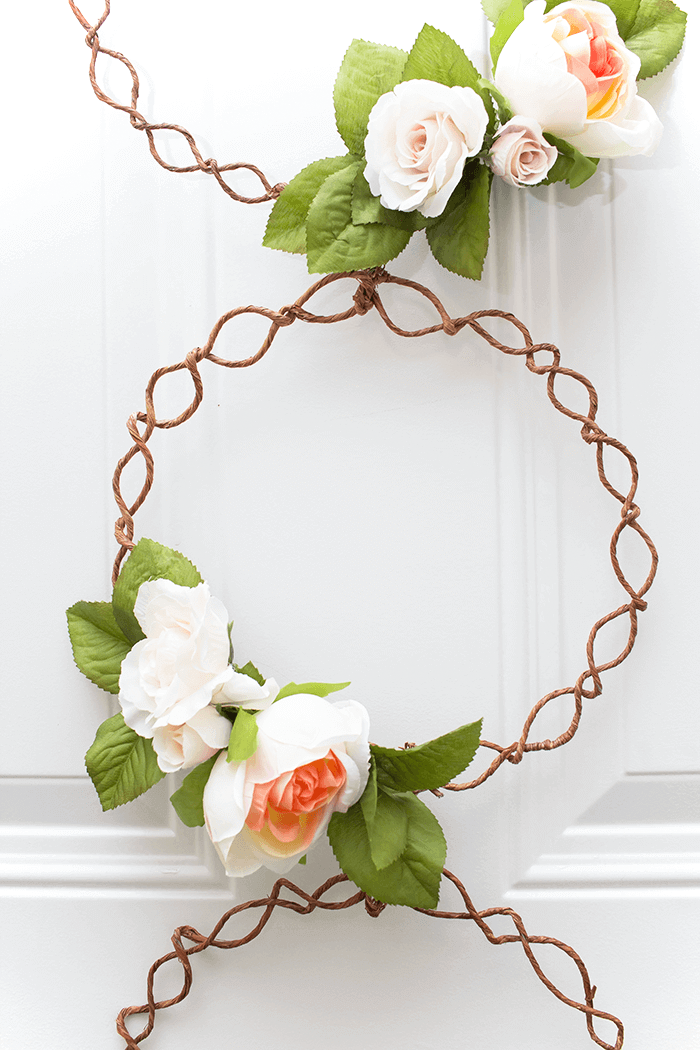 Minimal Vintage Floral Wreath - A Pretty Fix