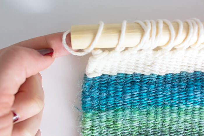 2 Quick Ways To Hang A Weaving: Single vs. Double Loops - A Pretty Fix