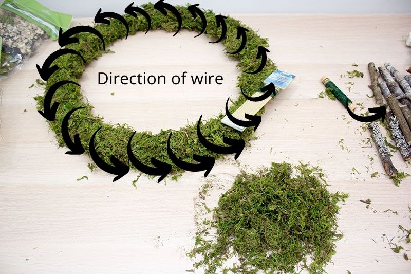How To Make a Rustic Mixed Moss Wreath - A Pretty Fix