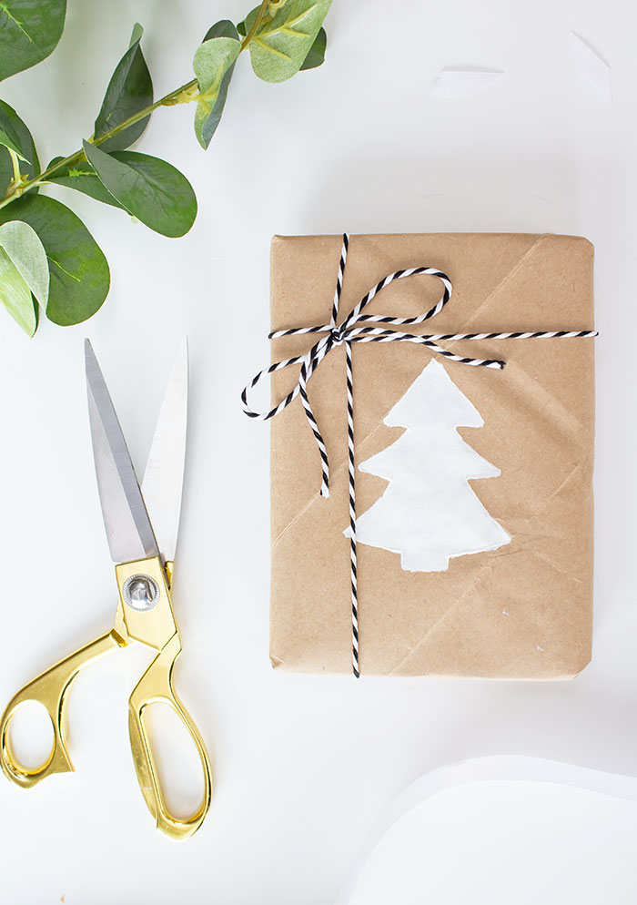 Four Simple Brown Paper Gift Wrap Ideas - A Pretty Fix