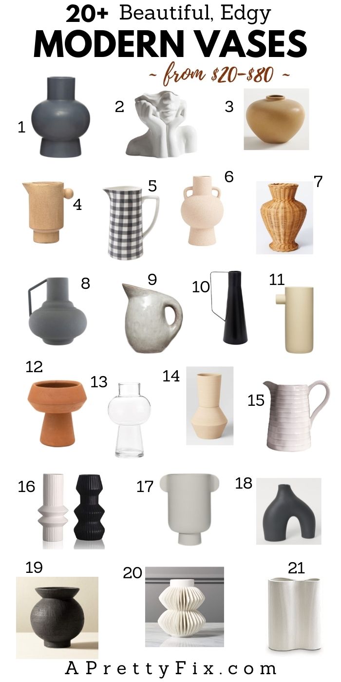 20+ Affordable Modern Vases That Every 'Cool' Girl (or Guy) Can Own - A ...