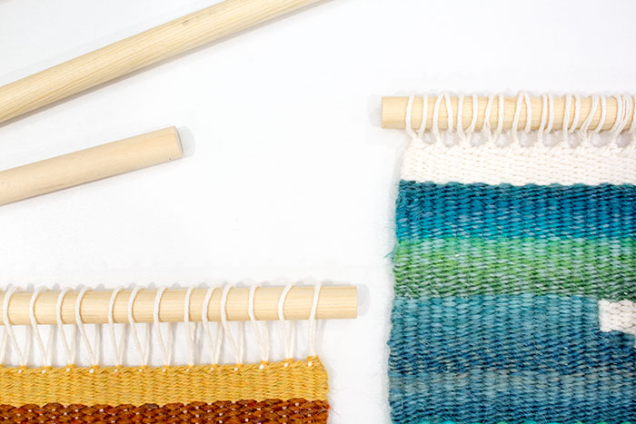 2 Quick Ways To Hang A Weaving: Single vs. Double Loops - A Pretty Fix